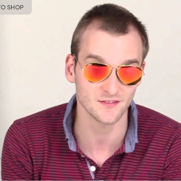 Ray-Ban | Accessories | New Ray Ban Aviator Orange Flash | Poshmark